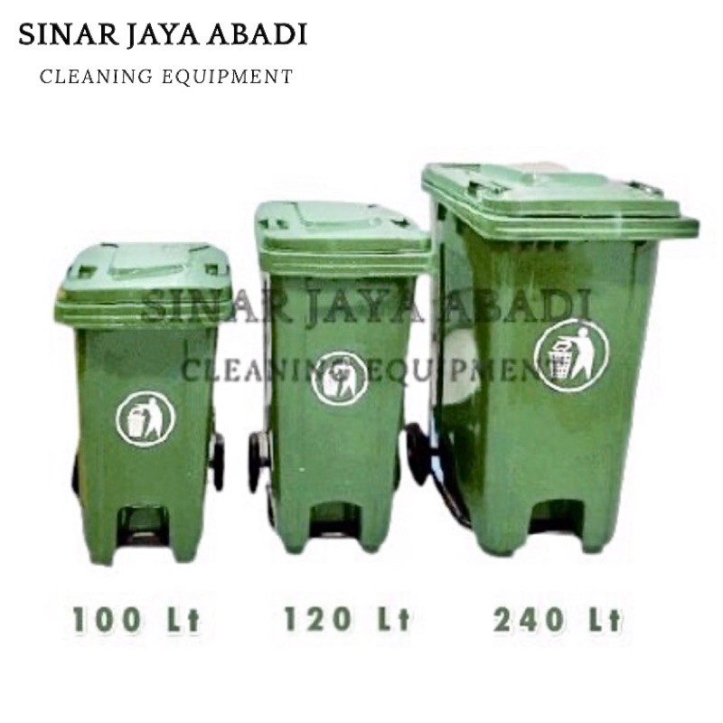 Jual Tempat Sampah Plastik HDPE Sulo 100 Liter Dengan Roda & Pedal Injak Plastic Dust Bin Tong ...
