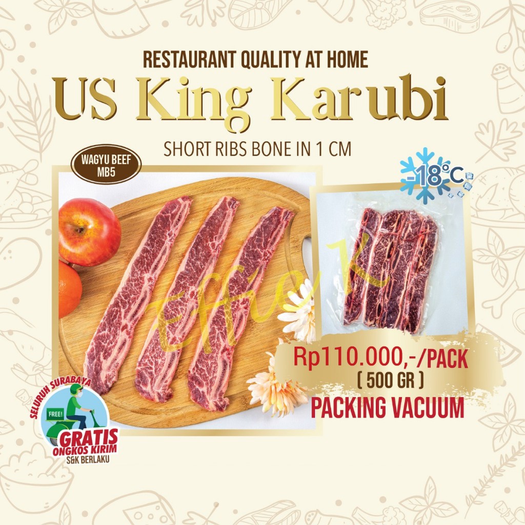 Jual US King Karubi (Short Ribs Bone In 1 cm) | Shopee Indonesia