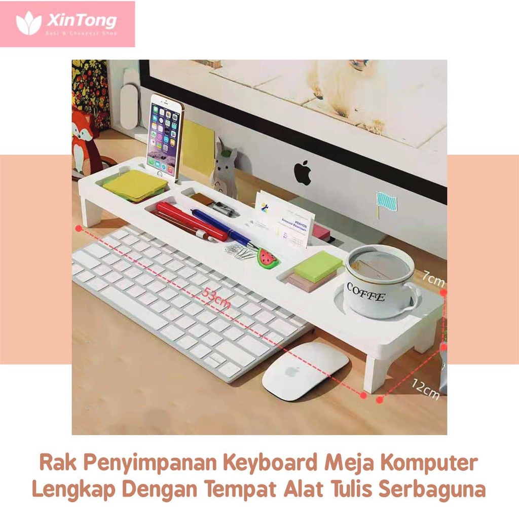 Jual Rak Penyimpanan Keyboard Meja Komputer Lengkap Denga Tempat Alat ...