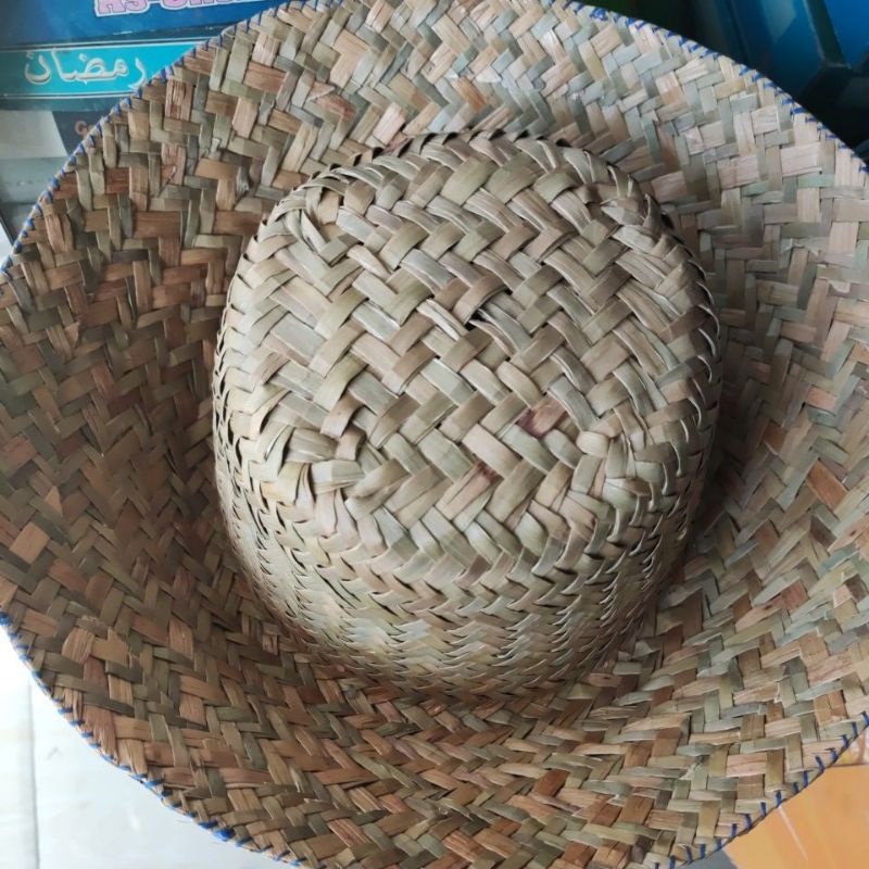 Jual topi / Capil dari anyaman Jerami natural besar | Shopee Indonesia