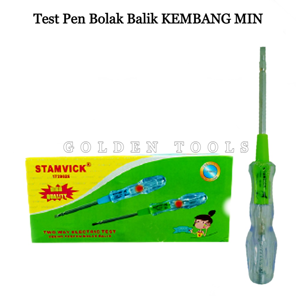 Jual OBENG TEST PEN STAMVICK BOLAK BALIK PLUS MINUS GAGANG TRANSPARAN ...
