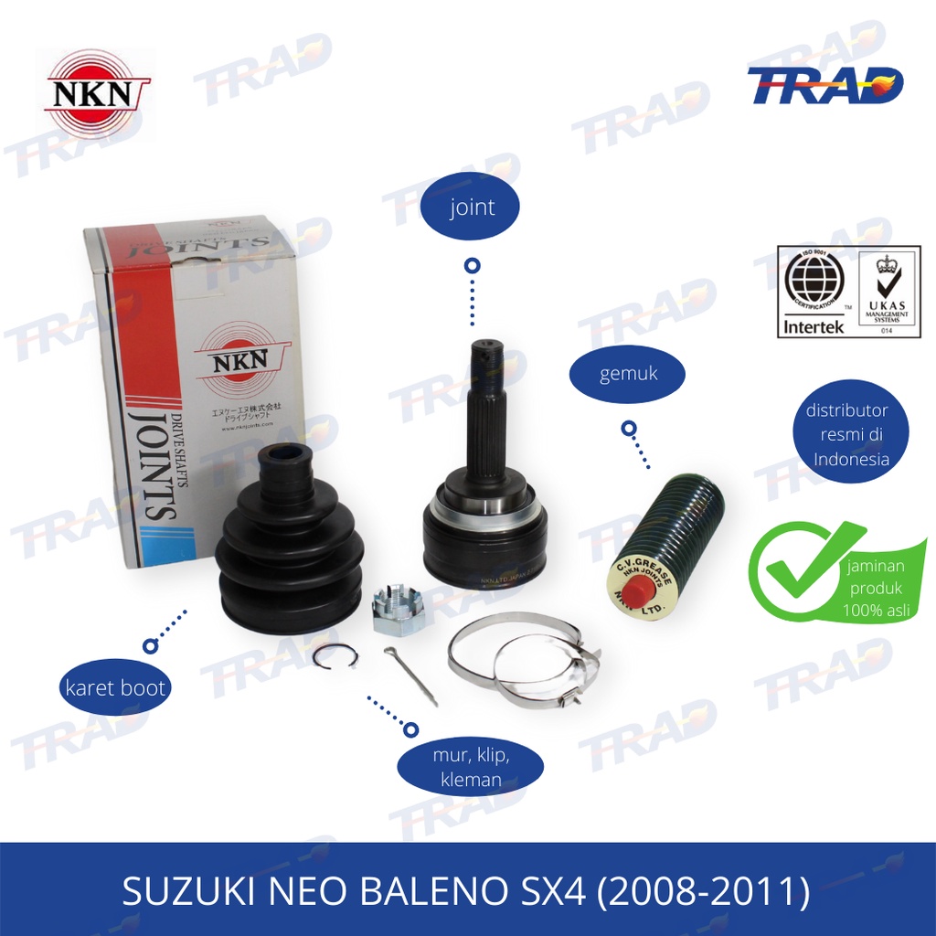 Jual CV Joint AS Roda Luar Dalam NKN Suzuki Neo Baleno SX4 | Shopee Indonesia