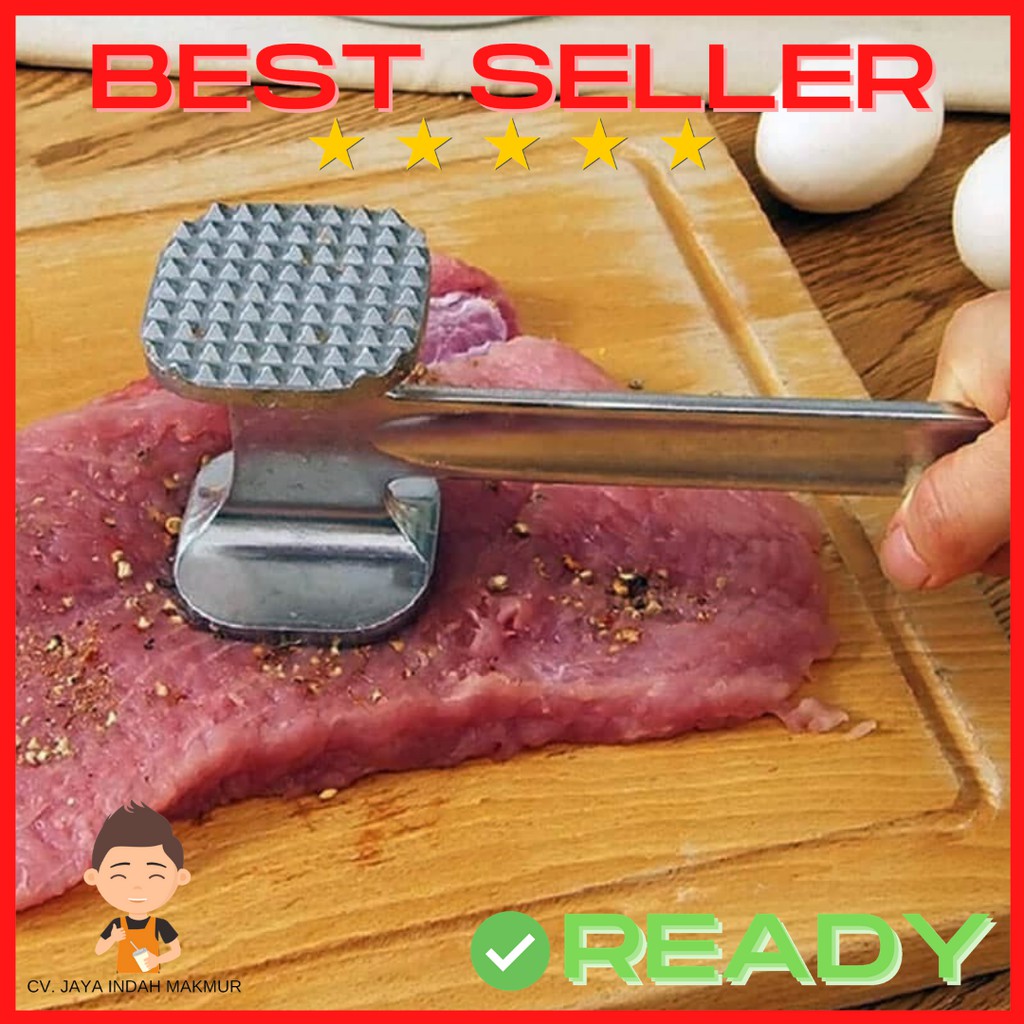 Jual PALU DAGING Meat Hammer Stainless ALAT GEPUKAN PELUNAK DAGING Dua ...