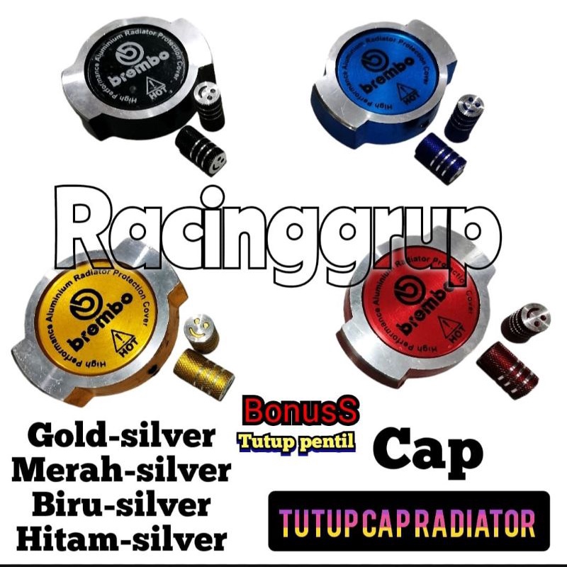 Jual PAKET RADIATOR + TUTUP PENTIL / CAP TUTUP RADIATOR BR3MBO CNC NMAX ...