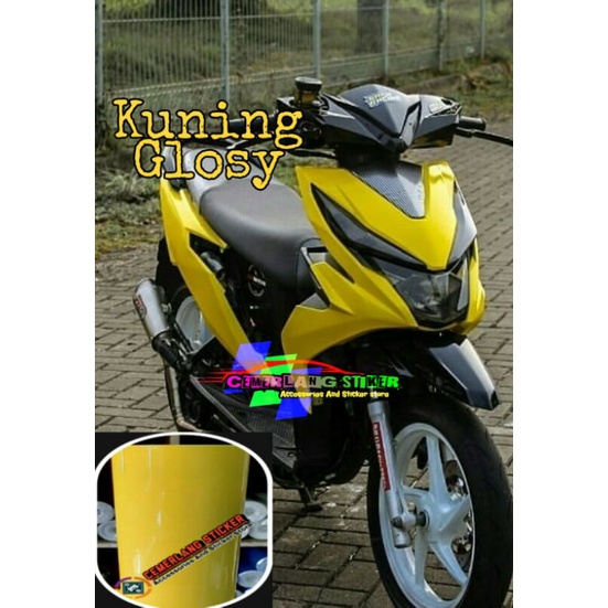 Jual Sticker skotlet warna kuning lemon sticker motor kuning lemon doff ...