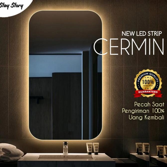 Jual Cermin Kotak Led Shaby / Kaca Cermin Rias Gantung Dinding Wastafel ...
