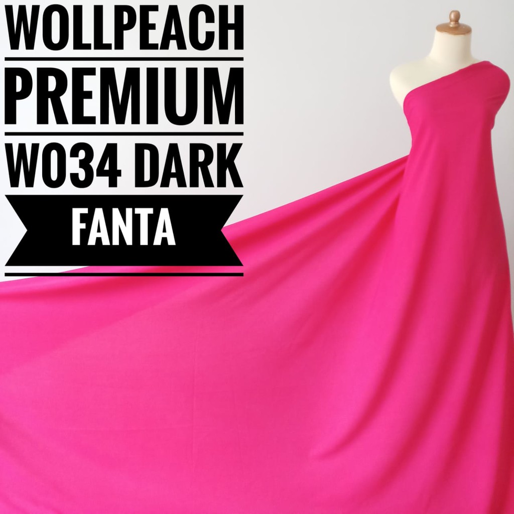 Jual LAST STOCK Kain Meteran Wollpeach Premium W034 Dark Fanta (0.5M) | Shopee Indonesia