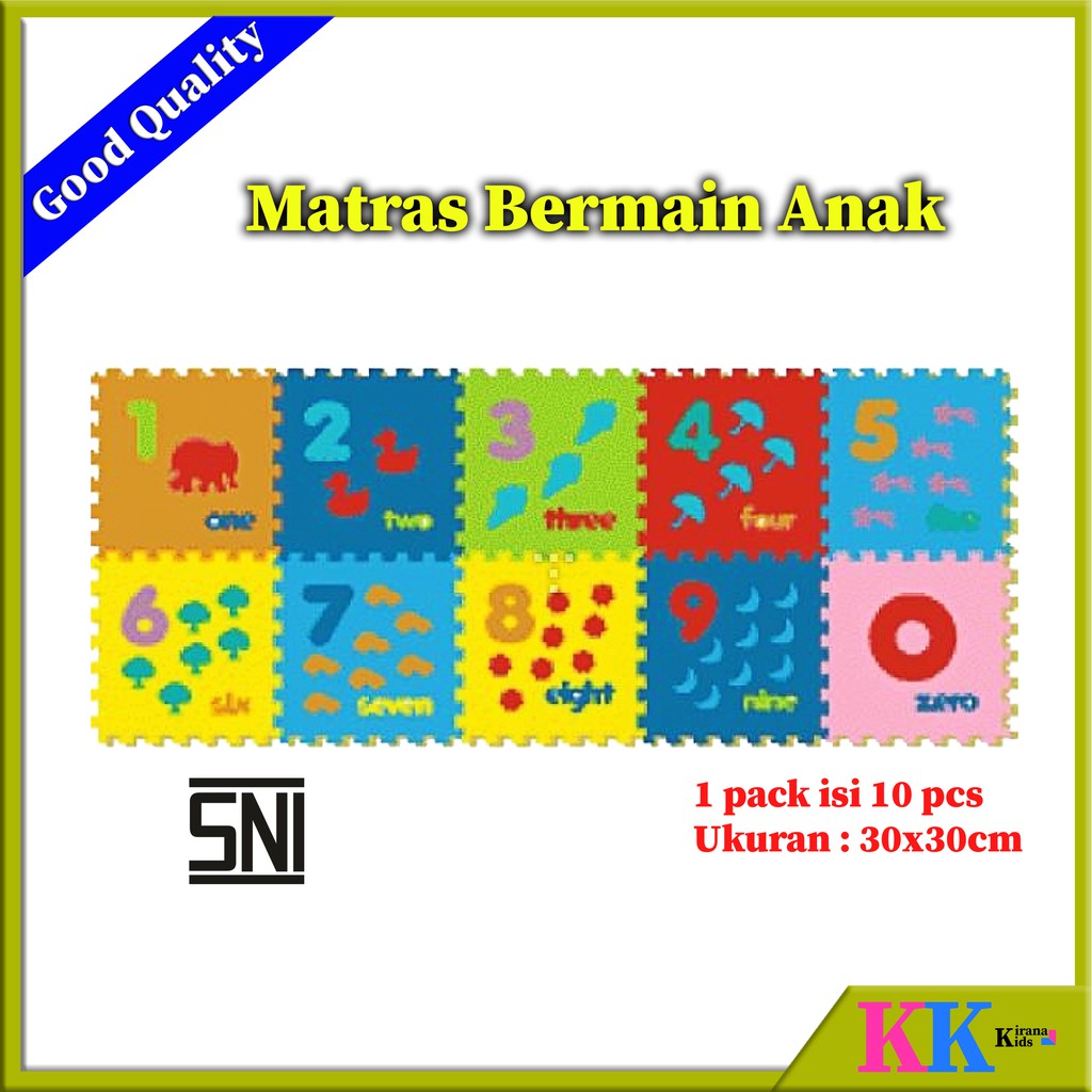 Jual Karpet Puzzle Evamat Edumats / Angka Bergambar / Matras / Tikar ...