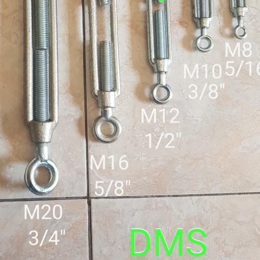 Jual Span Skrup/ Turnbuckle/ Jarum Keras M16 / 16mm/ 16 mm ( 5/8 ...