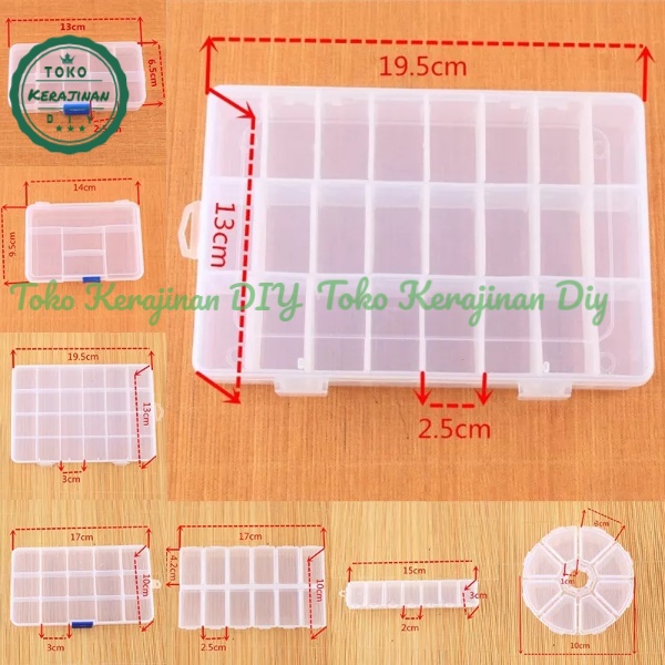 Jual Kotak Penyimpanan Manik Manik Box Sekat Plastik Tempat Penyimpanan ...