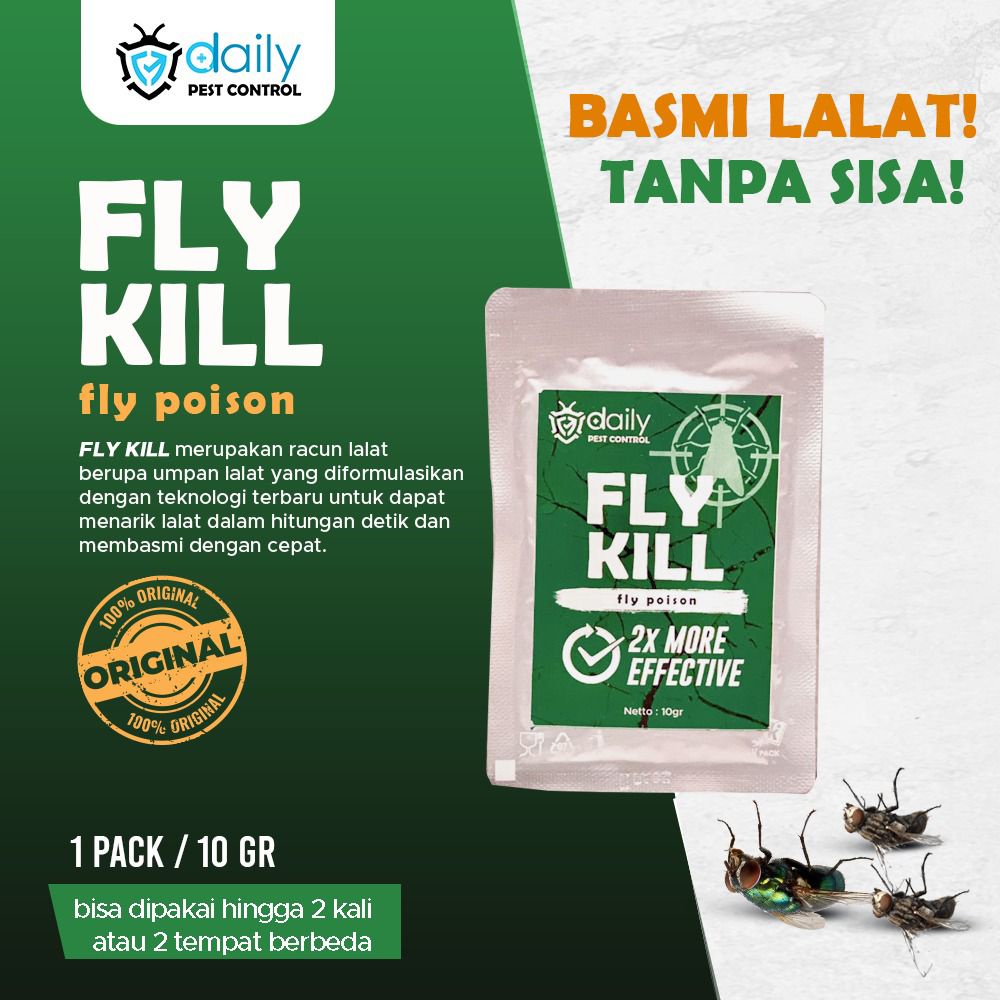 Jual RACUN LALAT DAILY FLY KILL Umpan Serbuk Anti Laler Flies Killer ...