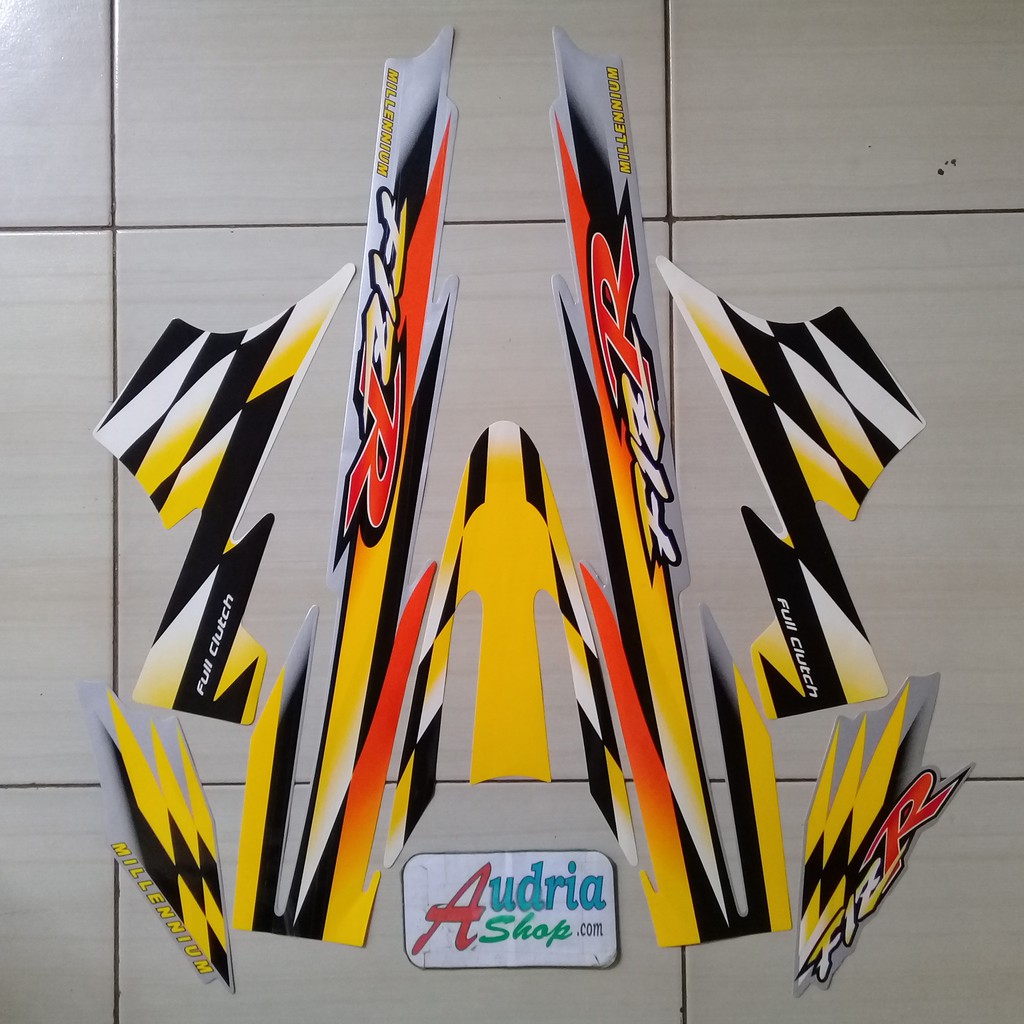 Jual Sticker Striping Motor Yamaha F1ZR Millenium 2000 Silver-Kuning ...