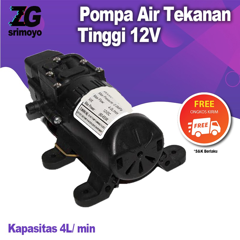 Jual Pompa Air Tekanan Tinggi 12V - Pompa Cuci Motor Mobil Semprotan ...