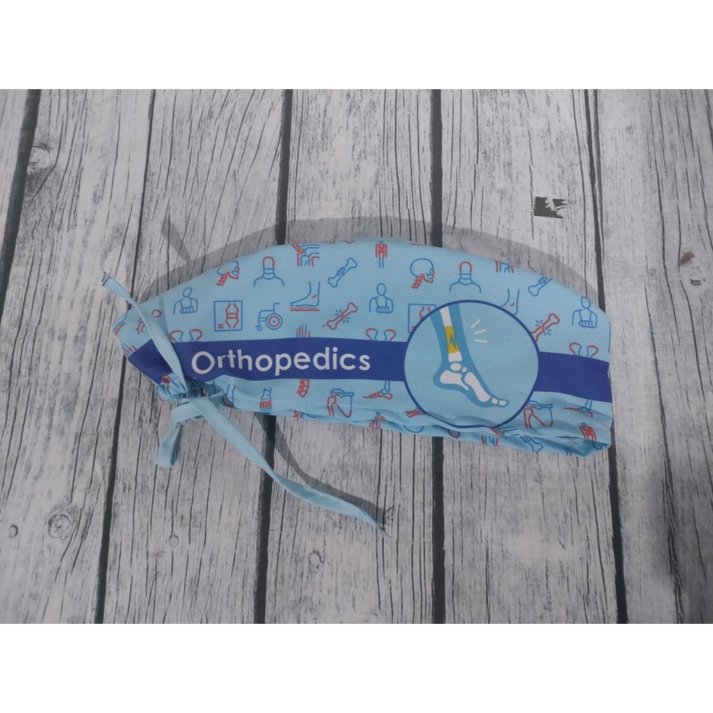 Jual Headcap Motif ORTHOPEDICS / Head Cap bedah / Headcaptain dokter ...