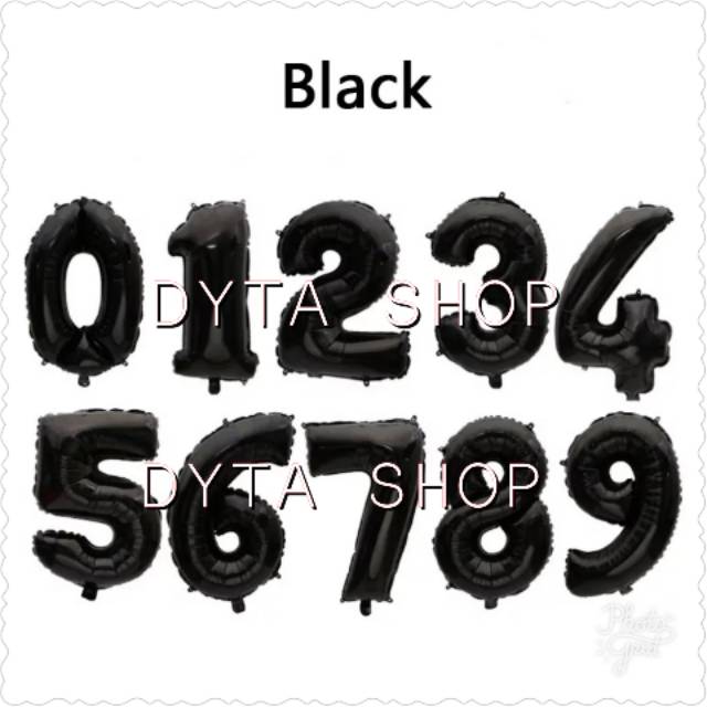 Jual BALON FOIL ANGKA HITAM | Shopee Indonesia
