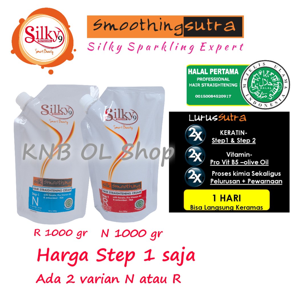 Jual Silky9 Pro Silk Smoothing Keratin /Smoothing Sutra 1000 gr (Step 1 ...