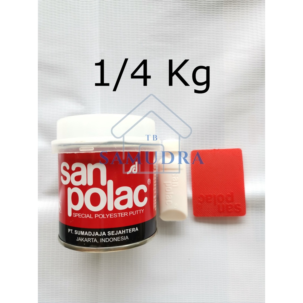 Jual SANPOLAC sanpolac 1/4Kg 250Gr dempul besi body mobil kayu triplex ...