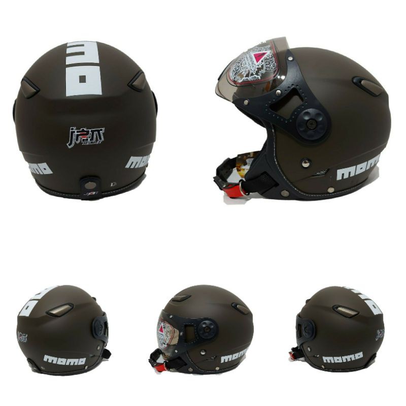 Jual Helm Bogo Retro MOMO pilot Army Dofd | Shopee Indonesia