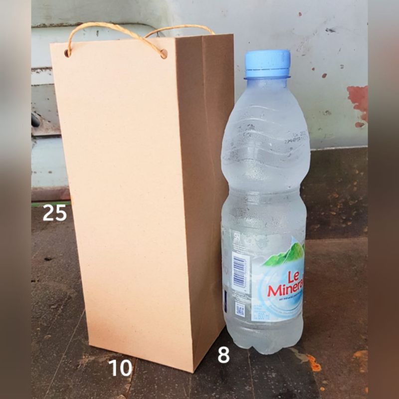 Jual Paper bag botol tumbler P10 L8 T25 paperbag souvenir botol minuman ...