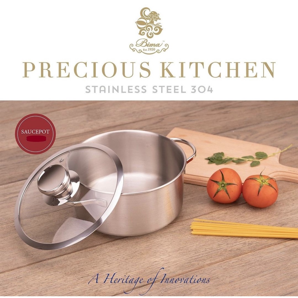 Jual Panci Saucepot 20cm Tutup Kaca Bima Precious Kitchen | Shopee ...