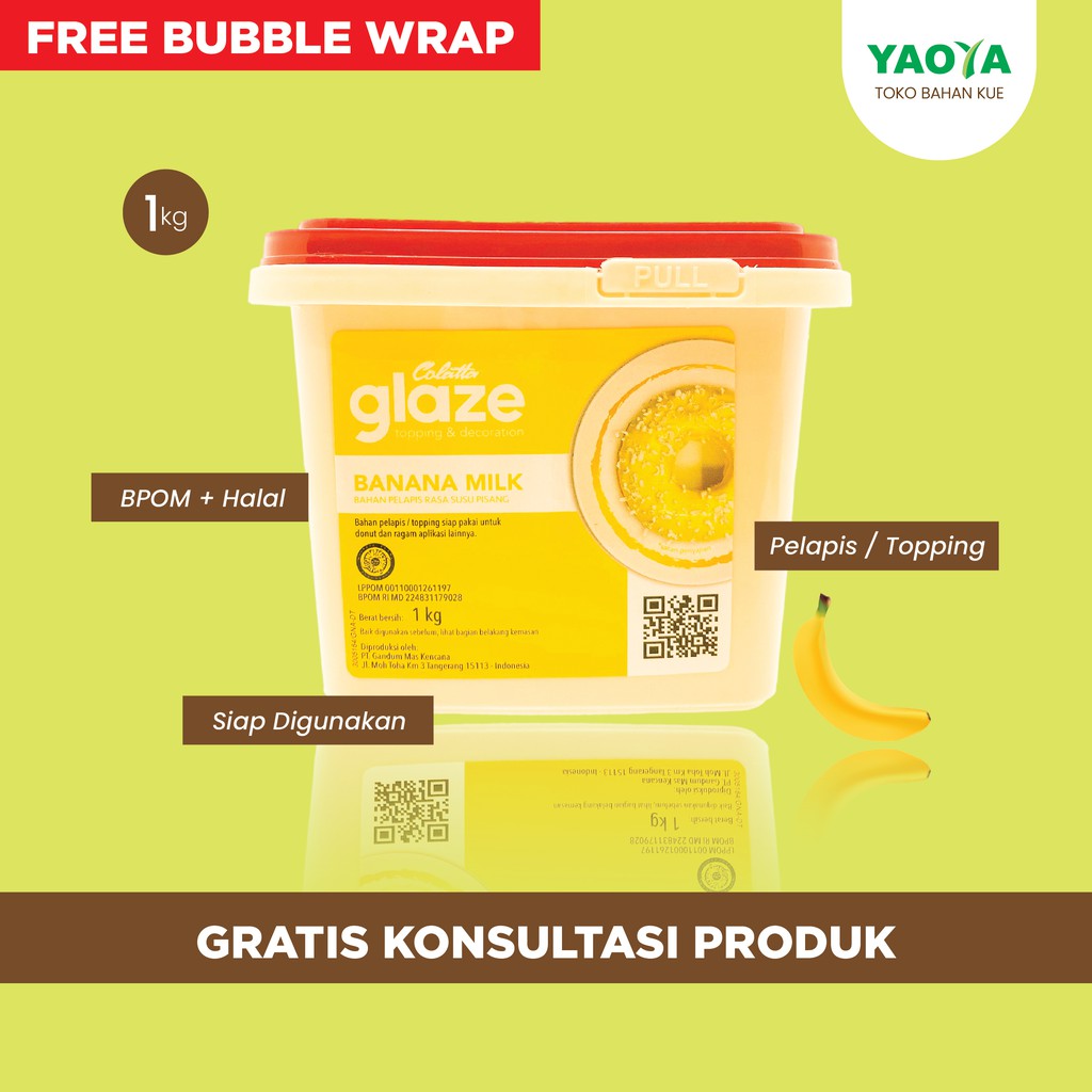 Jual COLATTA GLAZE JAR 1KG BANANA MILK | Shopee Indonesia