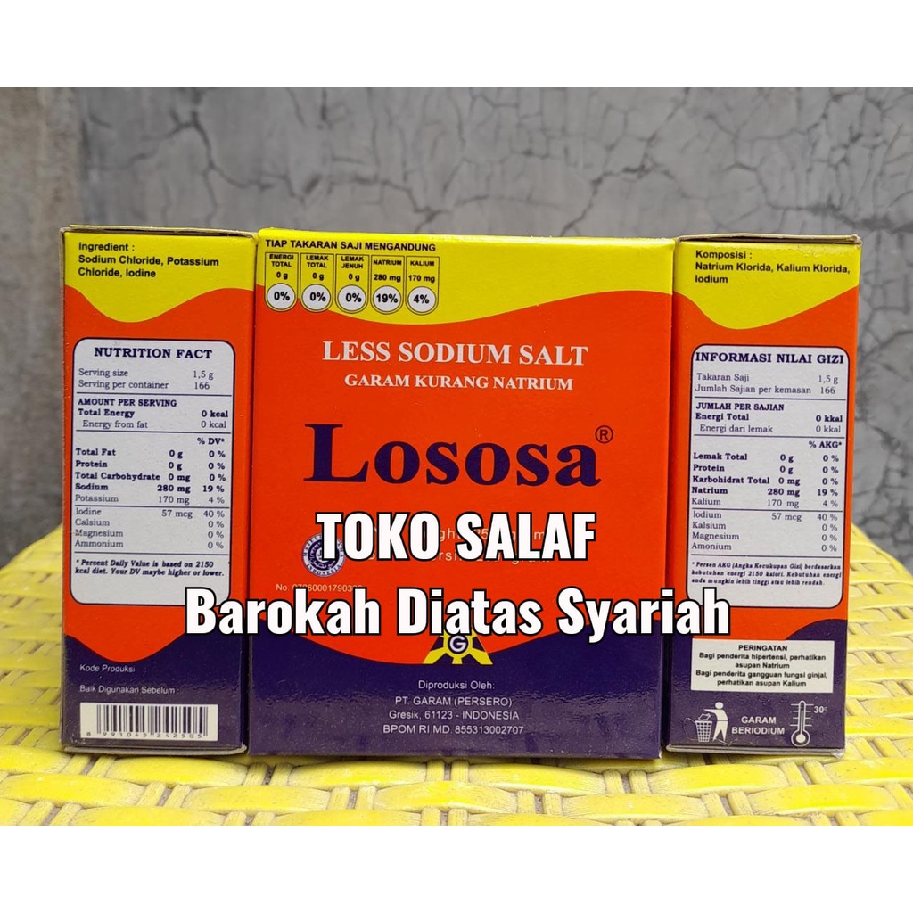 Jual Garam Lososa 250 gr Garam Rendah Natrium Sodium Sehat Untuk Masak ...