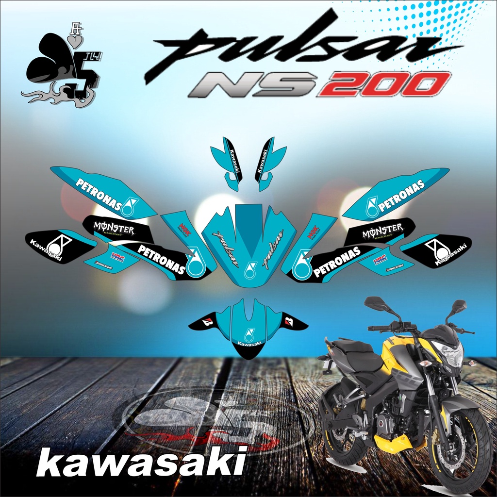 Jual STICKER DECAL KAWASAKI PULSAR NS200 FULL BODY PETR0NAS | Shopee ...