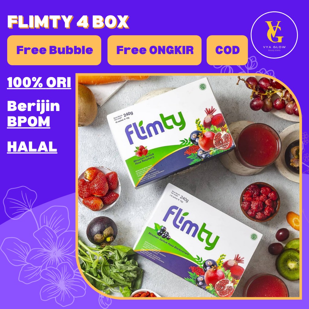 Jual Flimty Fiber Original -4 BOX- Obat Pelangsing Detox Minuman Diet ...
