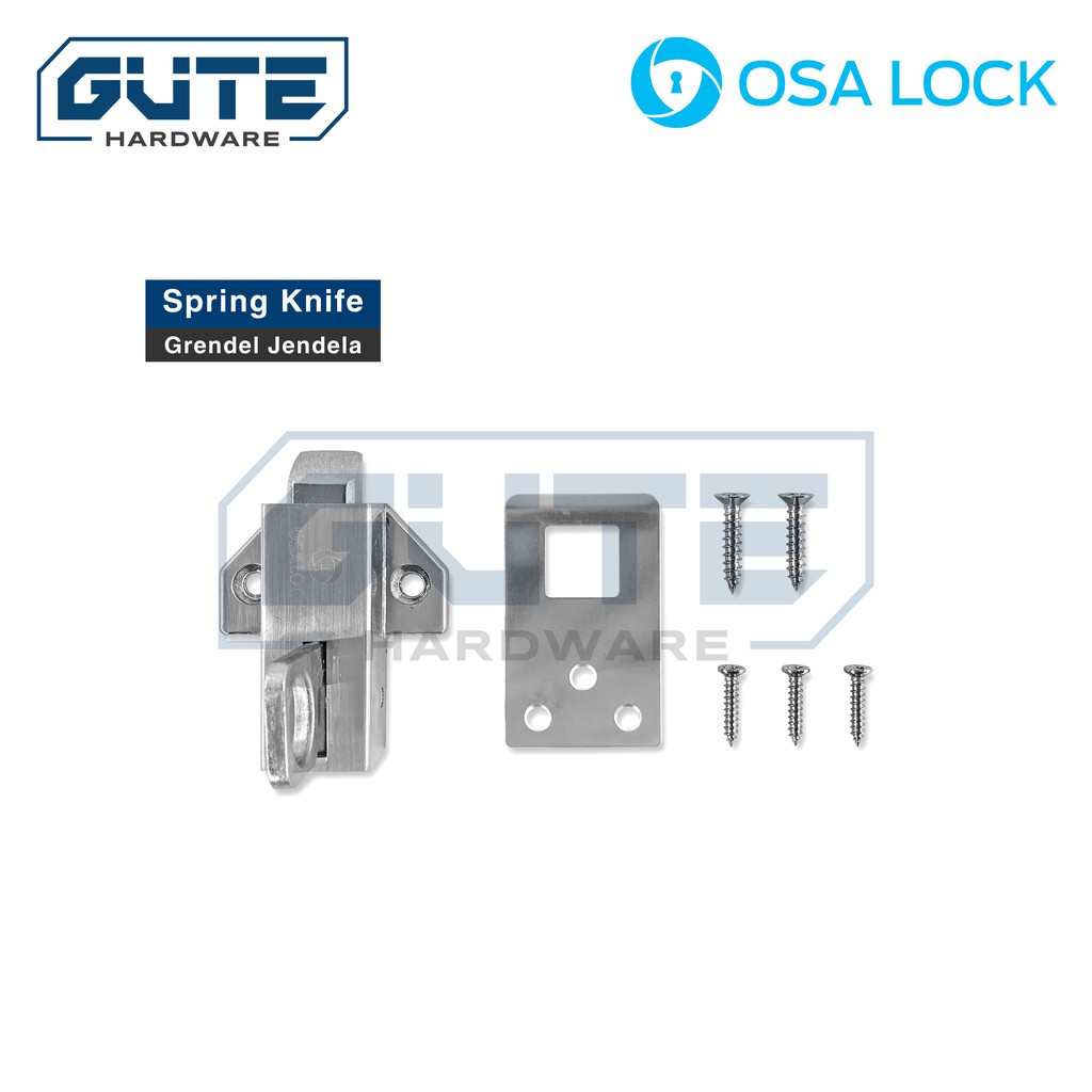 Jual Spring Knife / Grendel Kodok “OSALOCK” Slot Kunci Jendela Spring ...