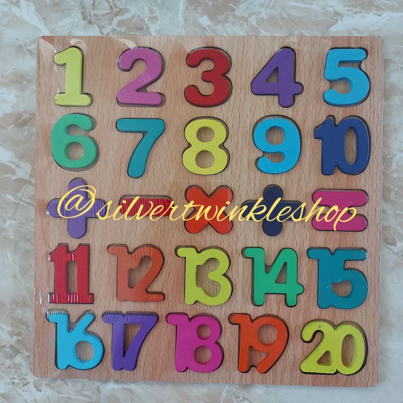 Jual Mainan edukasi puzzle 3d huruf angka abc number numbers kayu ...