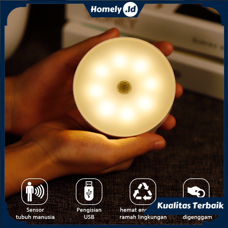 Jual Lampu Sensor Gerak LED Otomatis Lampu Tidur Lemari Tangga Dapur ...