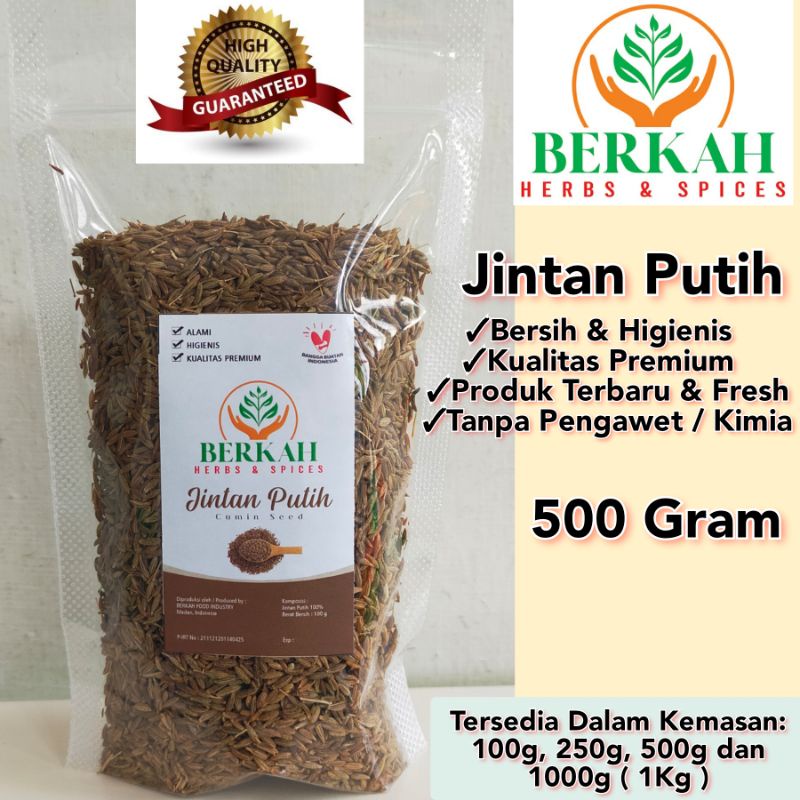 Jual Jintan Putih Halus 500G White Cumin Seeds Kualitas Premium Terbaik ...