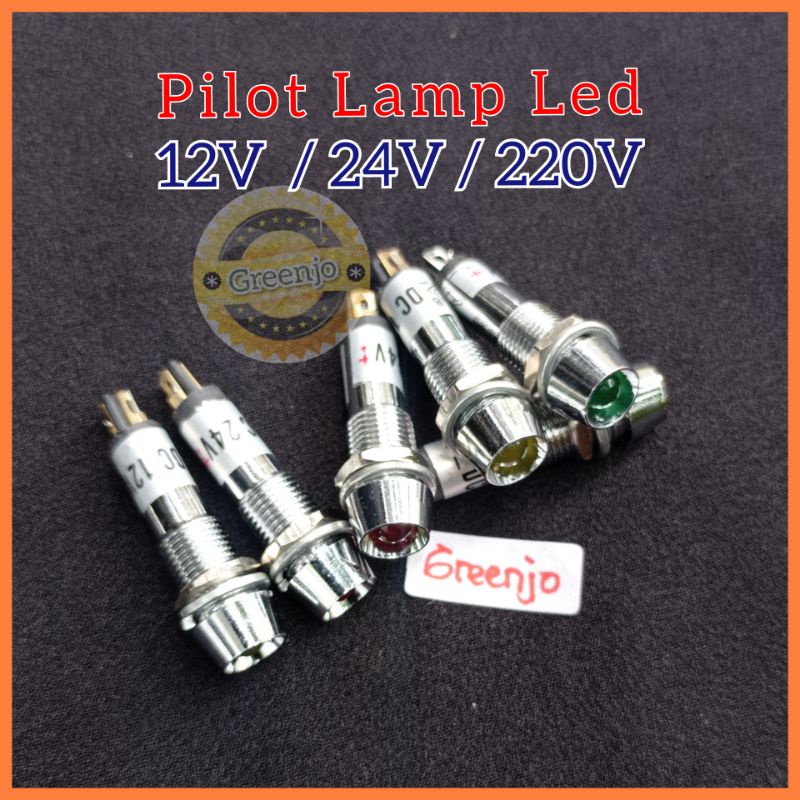 Jual Pilot Lamp Nikel DC 12V / DC 24V / AC 220V Led indikator Nikel ...
