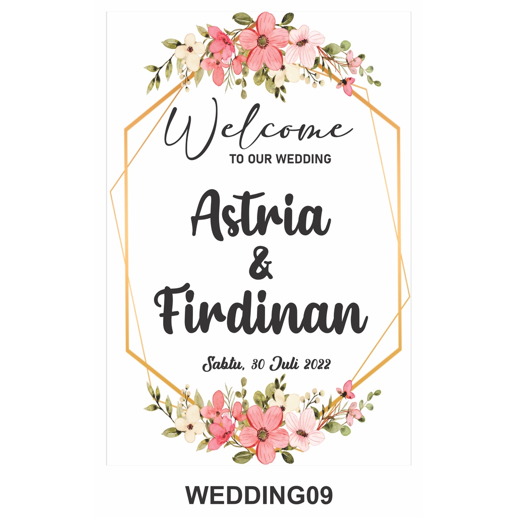 Jual Kreasikayukuu Welcome Sign Papan Nama Wedding Enggament Lamaran ...