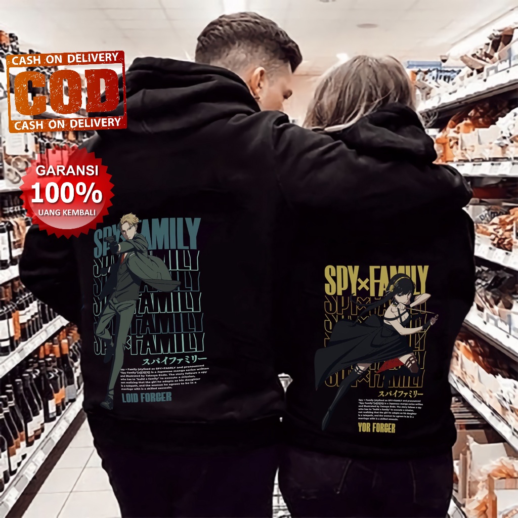 Jual PROMO COD SWEATER HOODIE WANITA PRIA UNISEX PASANGAN COUPLE KAPEL ...