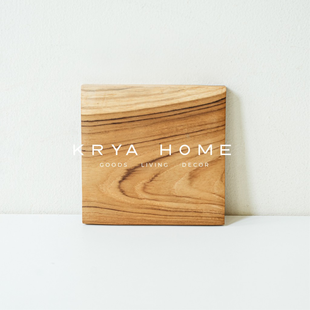 Jual KRYA HOME Tatakan Kayu - Wooden Coaster - MALTA Coaster / Natural ...