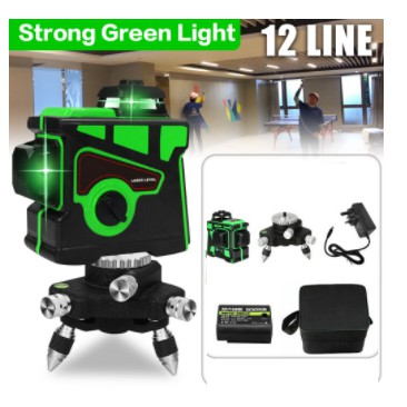 Jual Mesin Laser Self Leveling Cross Green Laser Level 3D 12 Lines 360 ...