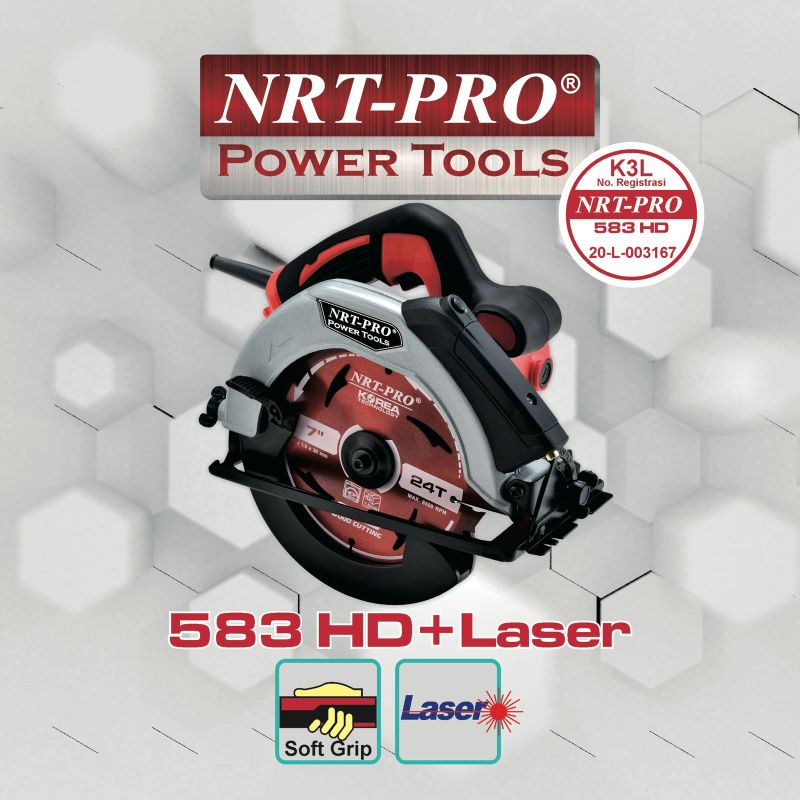 Jual MESIN POTONG KAYU LISTRIK/CIRCULAR SAW NRT PRO TIPE 2600HD, CX-58 ...