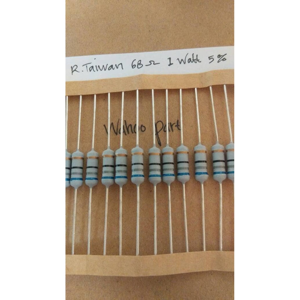 Jual Resistor 68 ohm 1 watt 5% taiwan | Shopee Indonesia