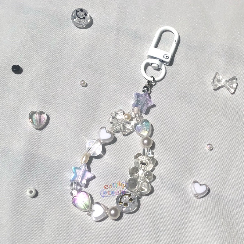 Jual Serene Phone Strap | Bag Charm | Handmade | Beaded Beads Keychain ...