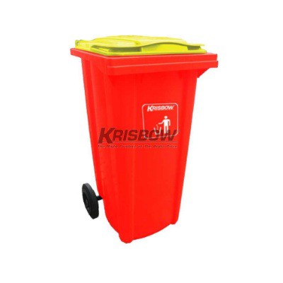 Jual Tempat Sampah Dust Bin Neo Red 120L With Yellow Lid Krisbow ...