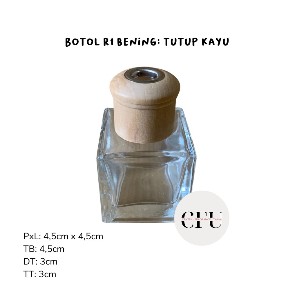 Jual Botol Diffuser Kotak Tutup Kayu 50ml (Kode R1) | Shopee Indonesia