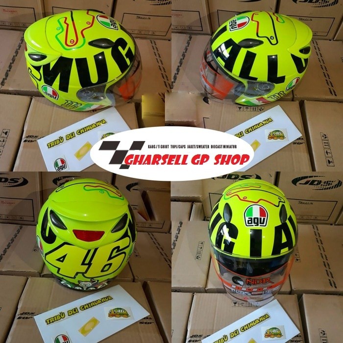 Jual HELM CUSTOM REPLIKA BASIC INK CENTRO MEREK AGV MOTO GP SERIES (5 ...