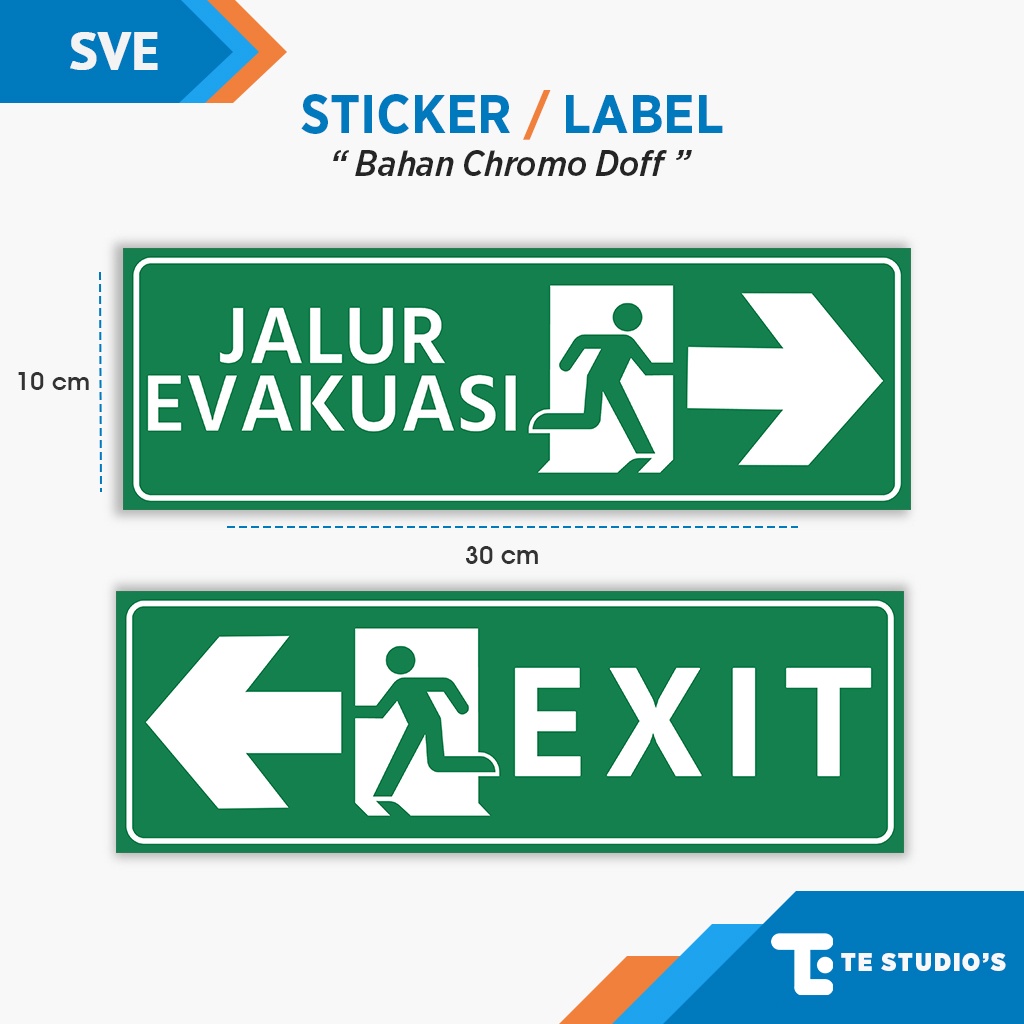 Jual Stiker Jalur Evakuasi Sticker Exit Rambu Tanda Sign Titik Kumpul Label Assembly Point K3 ...