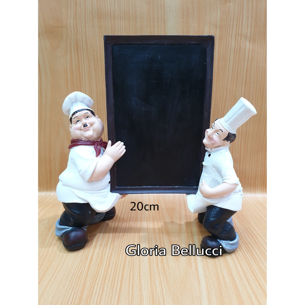 Jual patung pajangan koki papan chef pelayan restoran | Shopee Indonesia