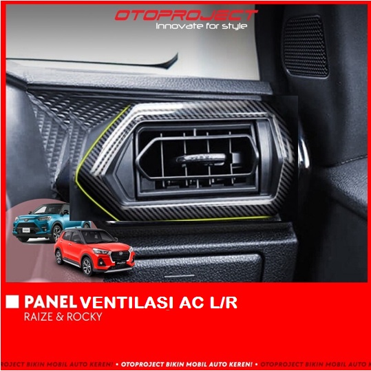 Jual PANEL SIDE VENT AC R/L CARBON RAIZE ROCKY | Shopee Indonesia