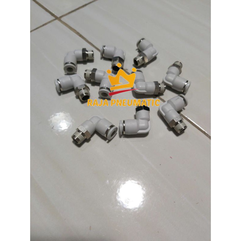 Jual FITTING NEPEL ANGIN PUTIH PL 6-01 ELBOW SELANG 6MM DRAT 1/8=10MM LEBIH KURANG | Shopee ...