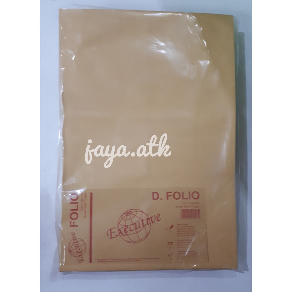 Jual Amplop Coklat Folio Executive AMPLOP D POLOS ISI 100 FOLIO EXECUTIVE LEM | Shopee Indonesia