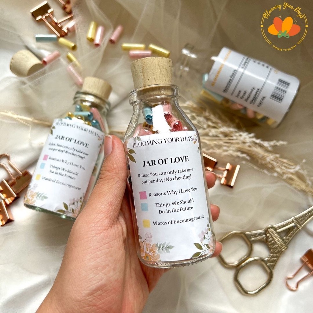 Jual Jar of notes Wish Jar Messages In a Bottle Capsul Love Botol Surat ...