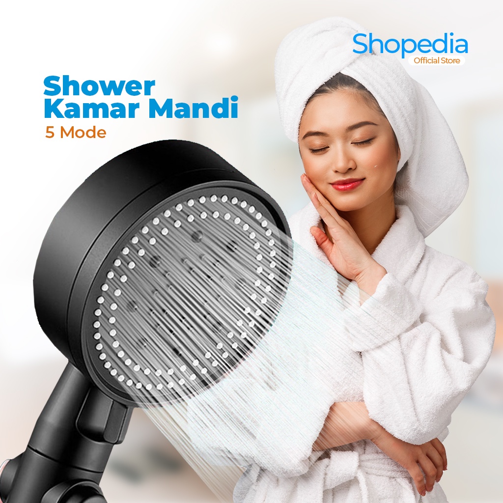 Jual Shower Kamar Mandi 5 Mode Gratis Gantungan dan Holder | Shopee ...